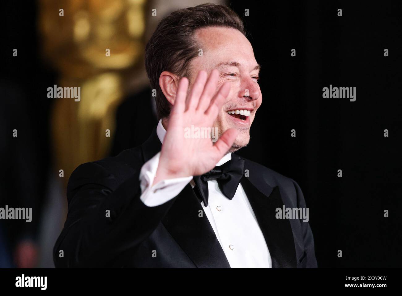 LOS ANGELES, CALIFORNIA, USA - APRIL 13: Elon Musk arrives at the 10th ...