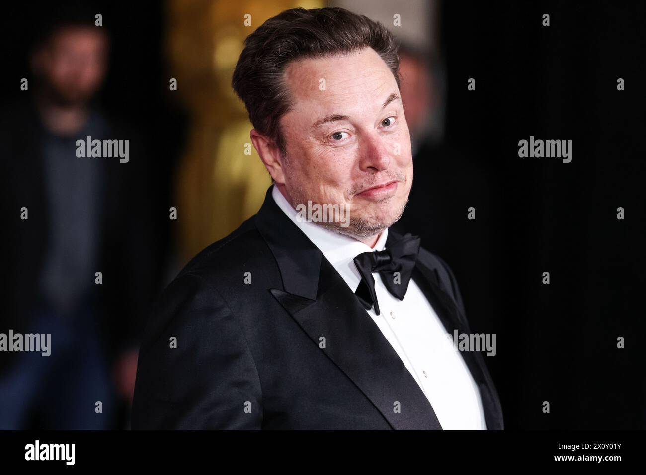 LOS ANGELES, CALIFORNIA, USA - APRIL 13: Elon Musk arrives at the 10th ...