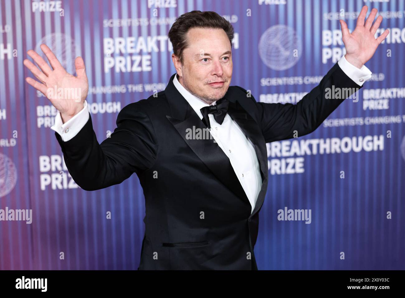 LOS ANGELES, CALIFORNIA, USA - APRIL 13: Elon Musk arrives at the 10th ...