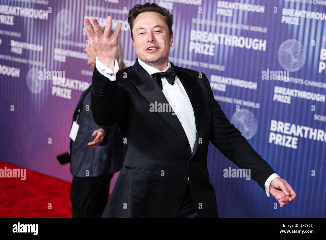 LOS ANGELES, CALIFORNIA, USA - APRIL 13: Elon Musk arrives at the 10th ...