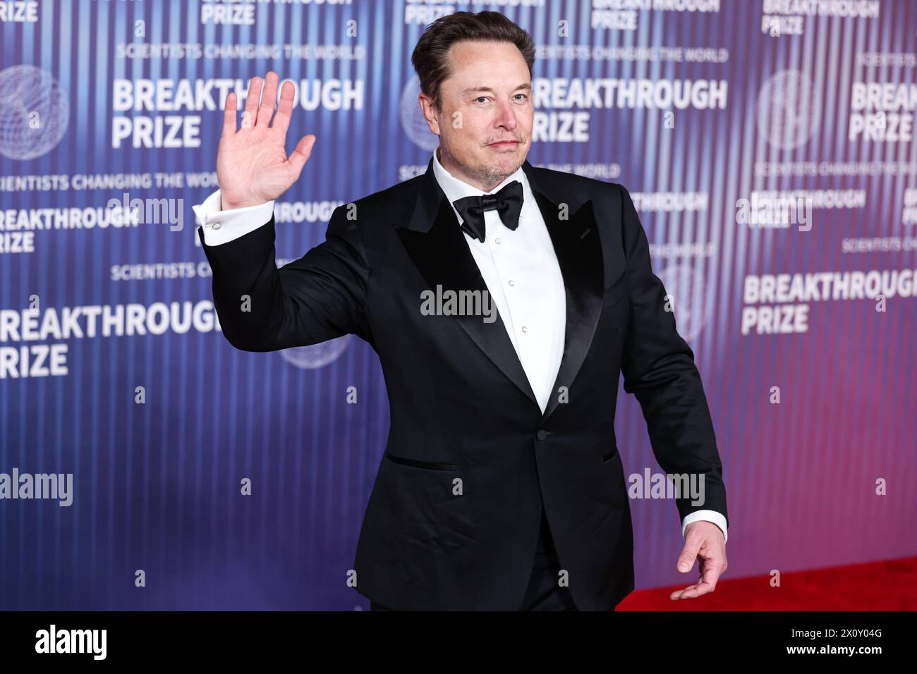 LOS ANGELES, CALIFORNIA, USA - APRIL 13: Elon Musk arrives at the 10th ...