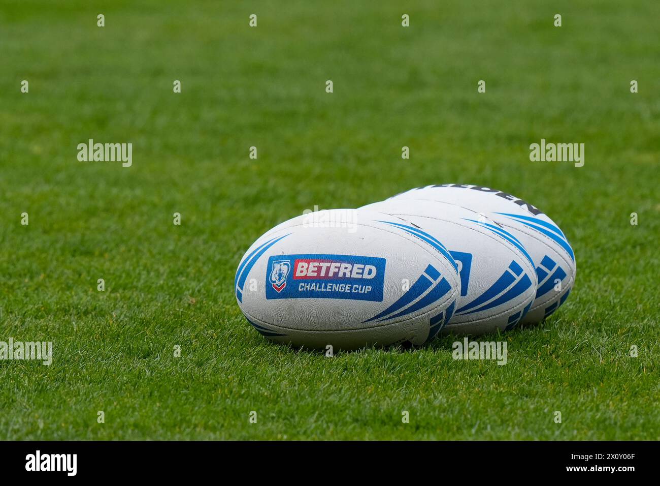 A general view of The BetFred Challenge Cup match balls before the ...