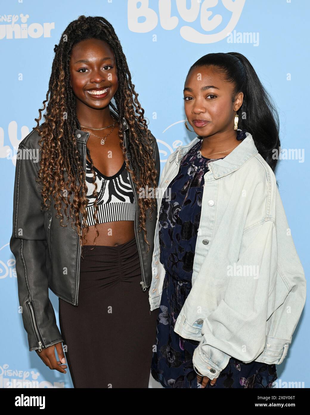 April 13, 2024, Burbank, California, U.S.: Danielle Jalade and Leah Sava Jeffries atttend Bluey ...
