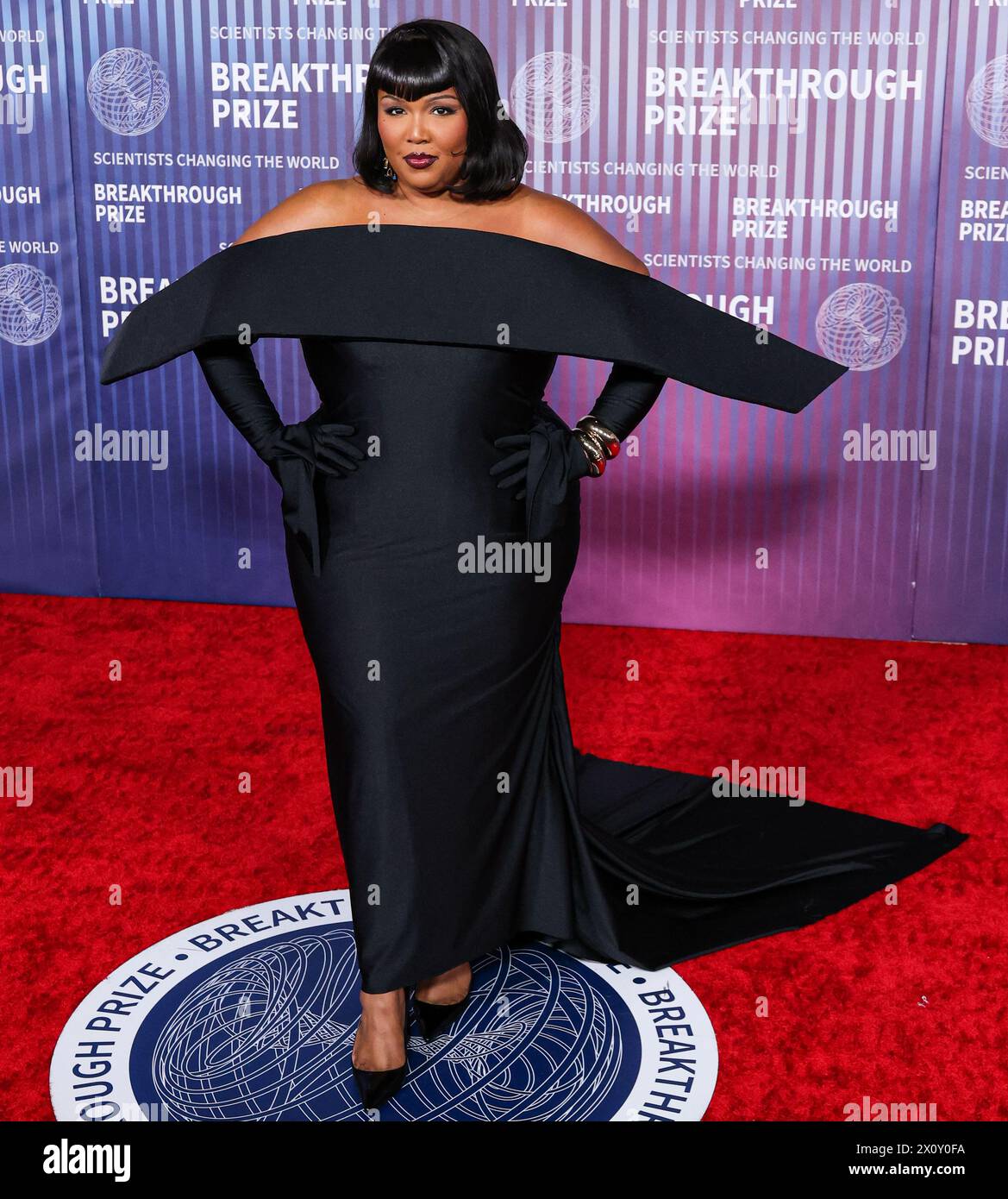LOS ANGELES, CALIFORNIA, USA - APRIL 13: Lizzo wearing custom Quine Li ...