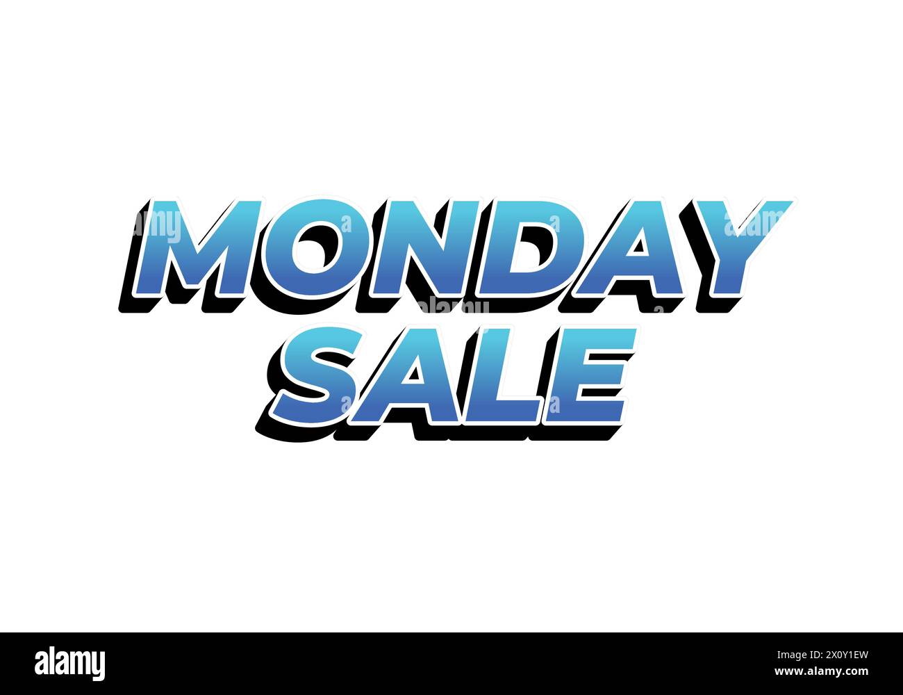 Monday sale. Text effect design in 3D style with eye catching colors ...