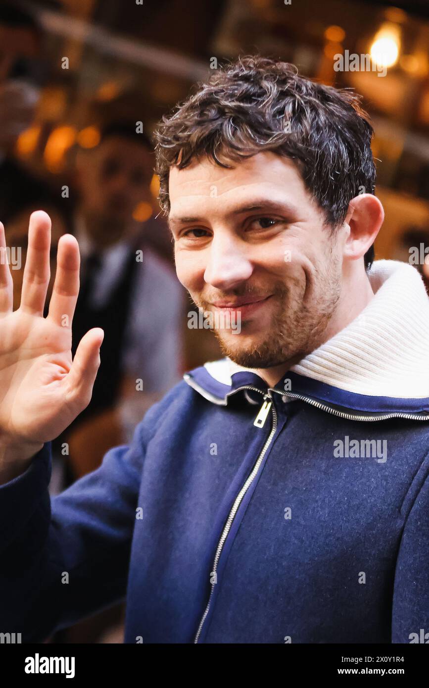 Josh O'Connor is arriving at Piazza Duomo for the photocall of the ...