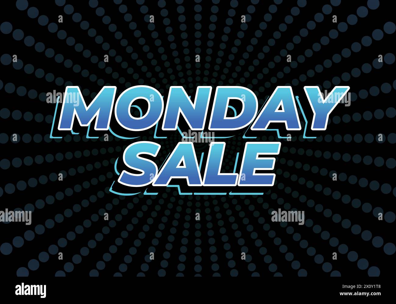 Monday sale. Text effect design in 3D style with eye catching colors ...