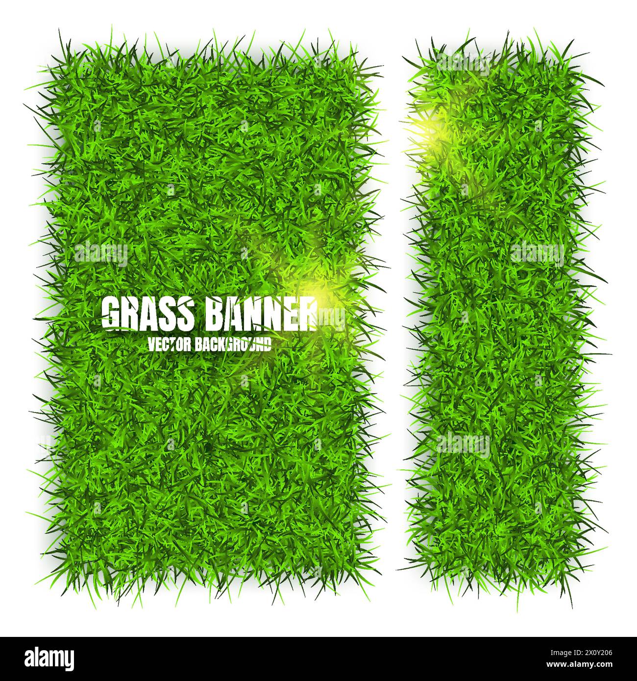 Green grass banners, background. Field, meadow texture, grassy ...