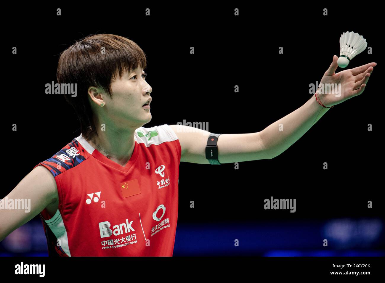 Ningbo, China's Zhejiang Province. 14th Apr, 2024. Chen Yufei of China ...