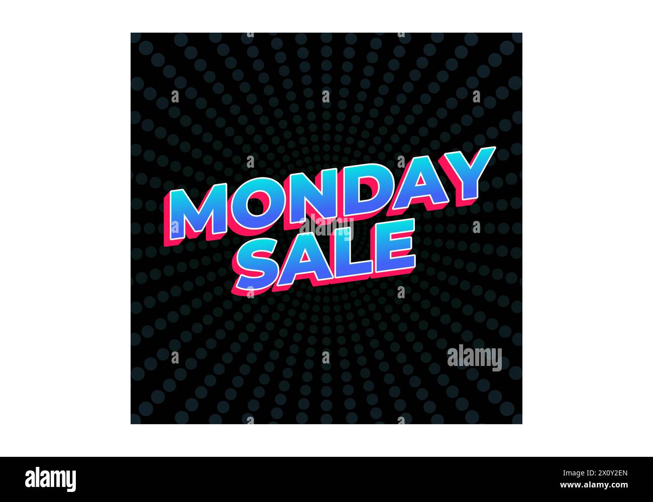 Monday sale. Text effect design in 3D style with eye catching colors ...