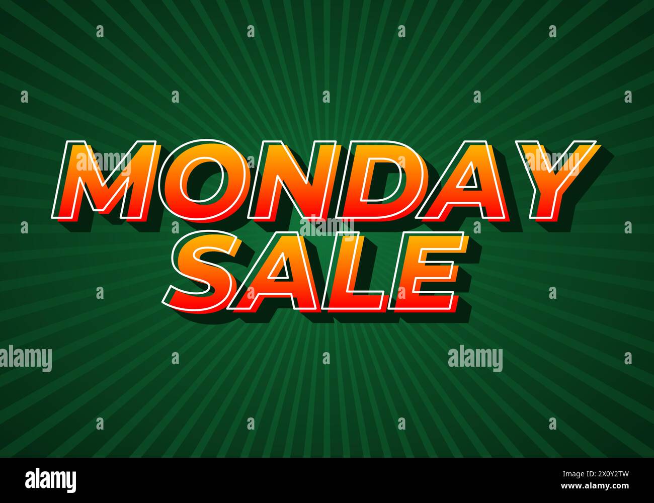 Monday sale. Text effect design in 3D style with eye catching colors ...