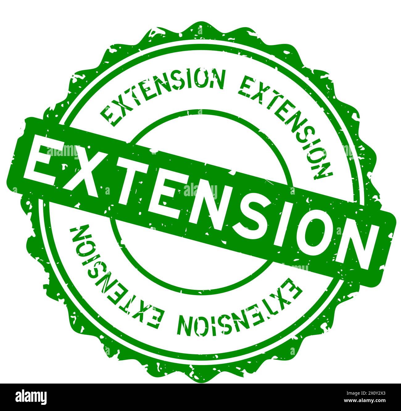 Grunge green extension word round rubber seal stamp on white background Stock Vector Image & Art ...
