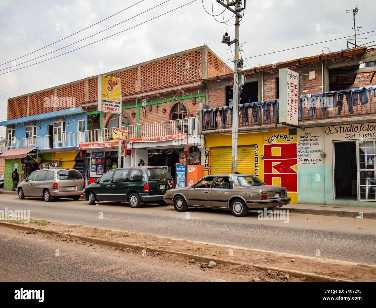 Zapopan, Jalisco Mexico. December 15, 2009. Side and central street on ...