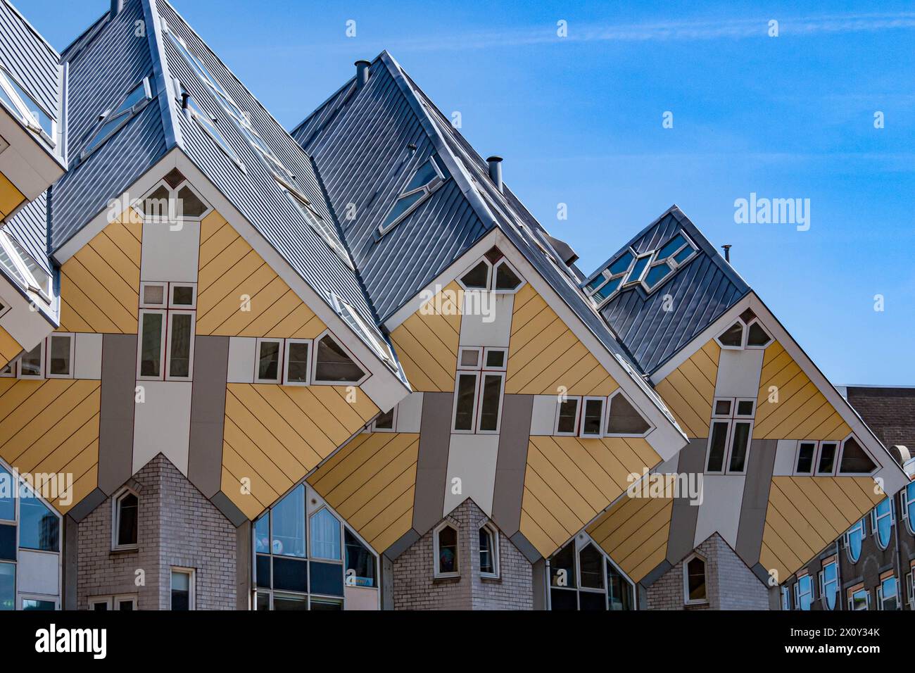 Modernist construction, famous cubic houses or Kubuswoningen seen from ...