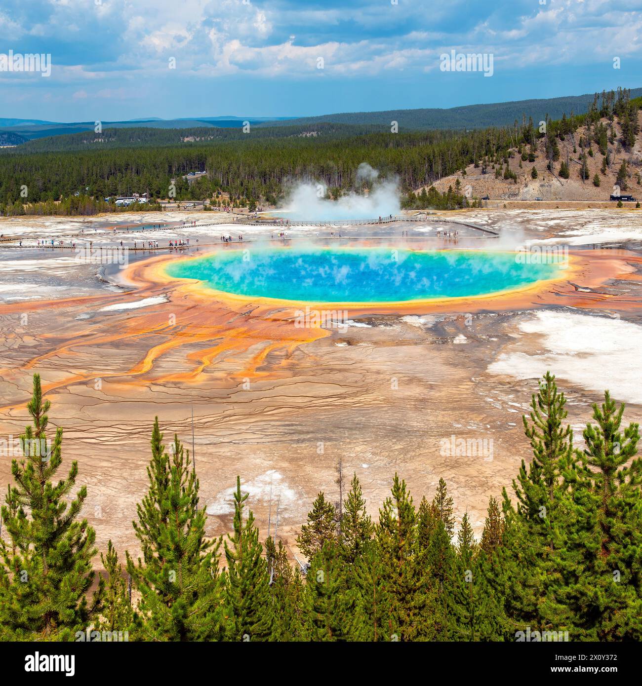 Grand prismatic Spring, Yellowstone national park, Wyoming, USA Stock Photo - Alamy