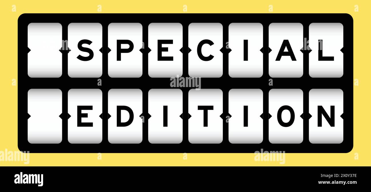 Black color in word special edition on slot banner with yellow color ...