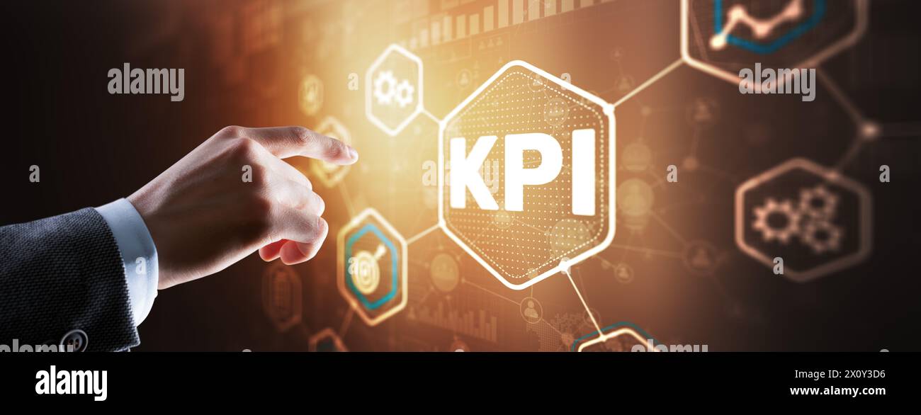 Key Performance Indicator. KPI. Businessman offer KPI success ...