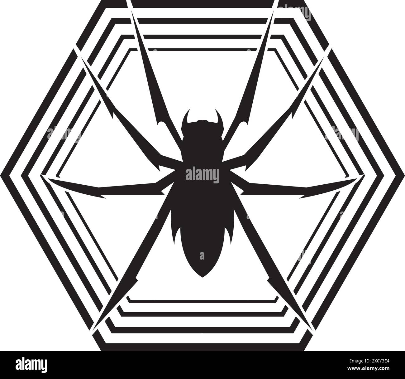 Spider outline logo hi-res stock photography and images - Alamy