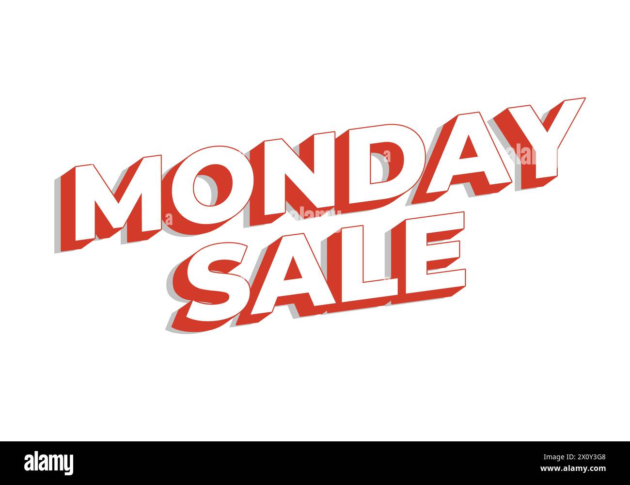 Monday sale. Text effect design in 3D style with eye catching colors ...