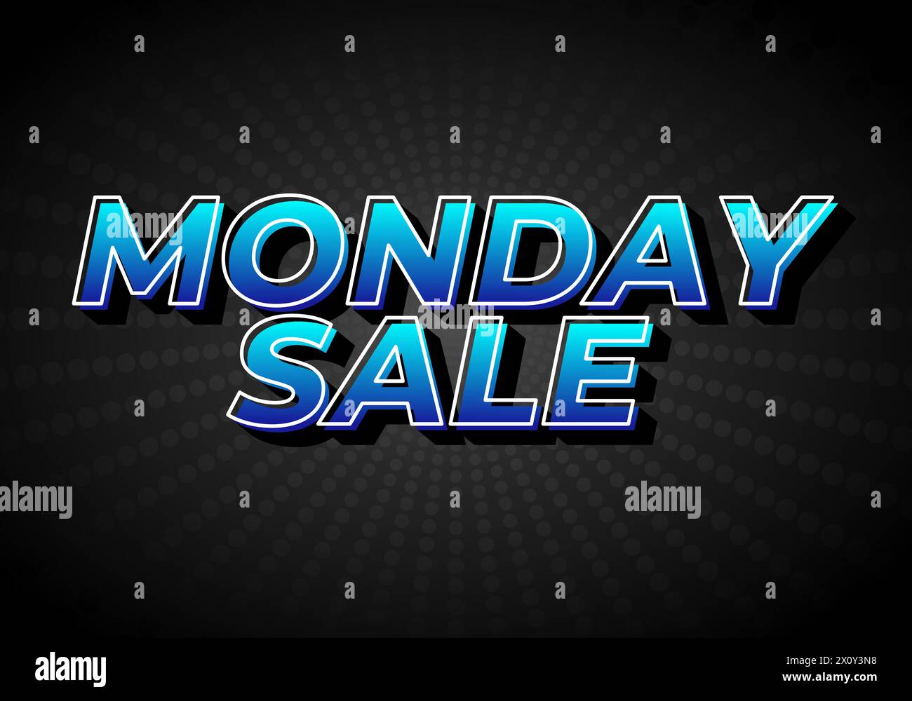Monday sale. Text effect design in 3D style with eye catching colors ...