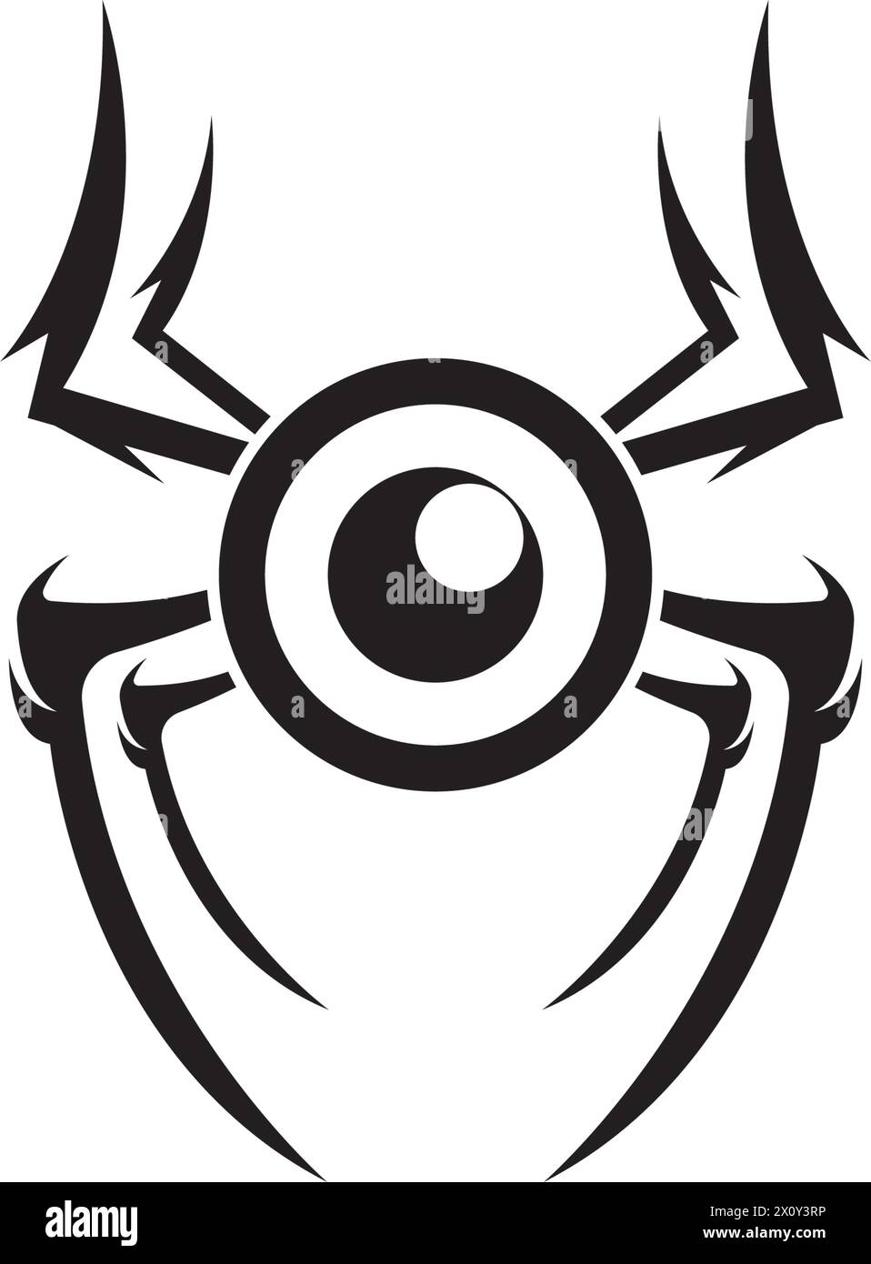 Spider outline logo Black and White Stock Photos & Images - Alamy