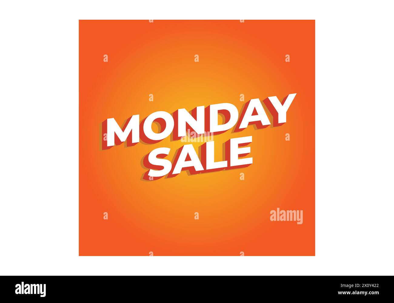 Monday sale. Text effect design in 3D style with eye catching colors ...