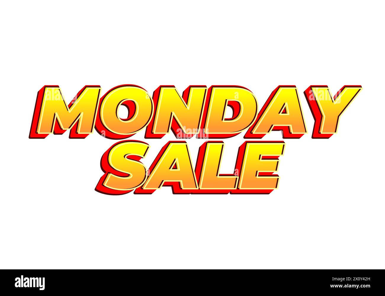 Monday sale. Text effect design in 3D style with eye catching colors ...