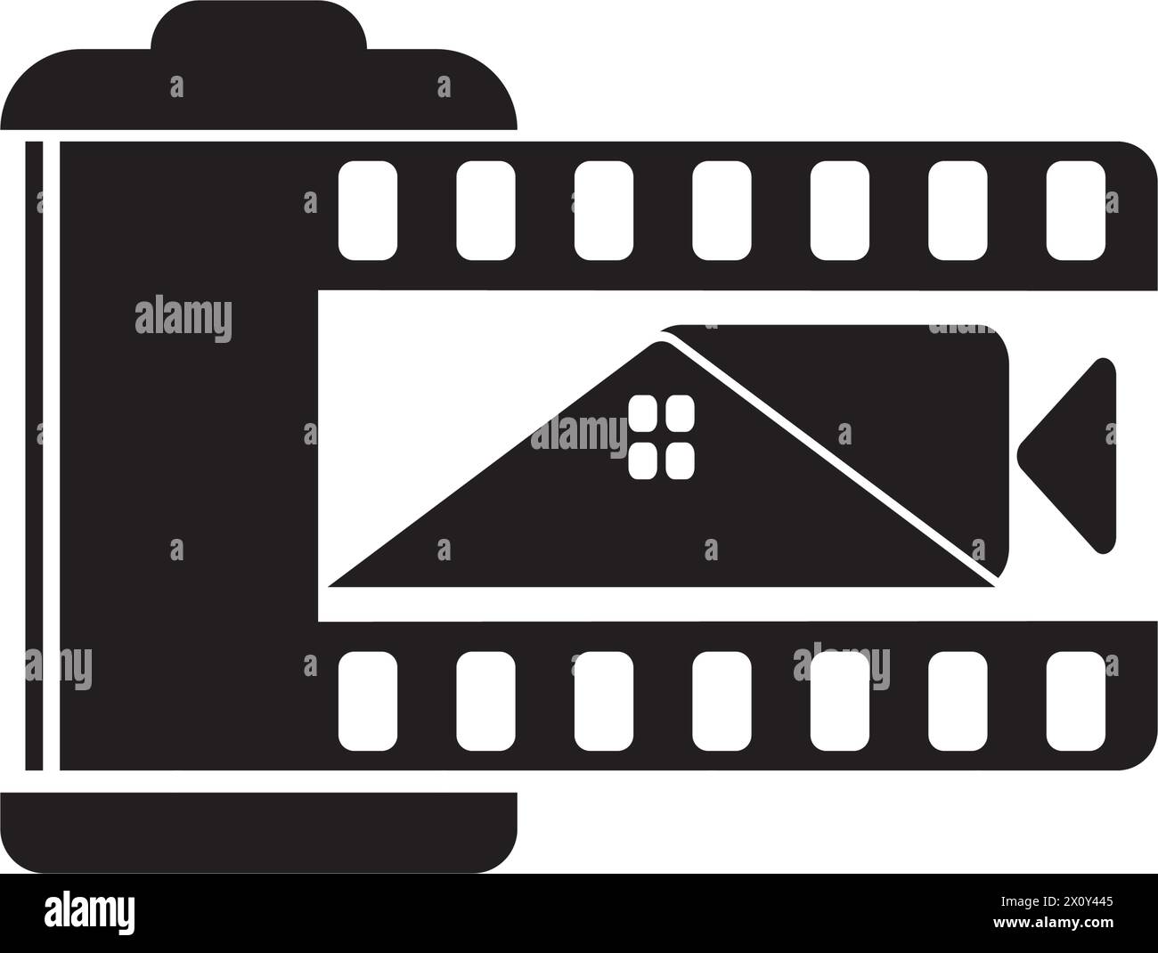 production house icon logo vector design template Stock Vector Image ...