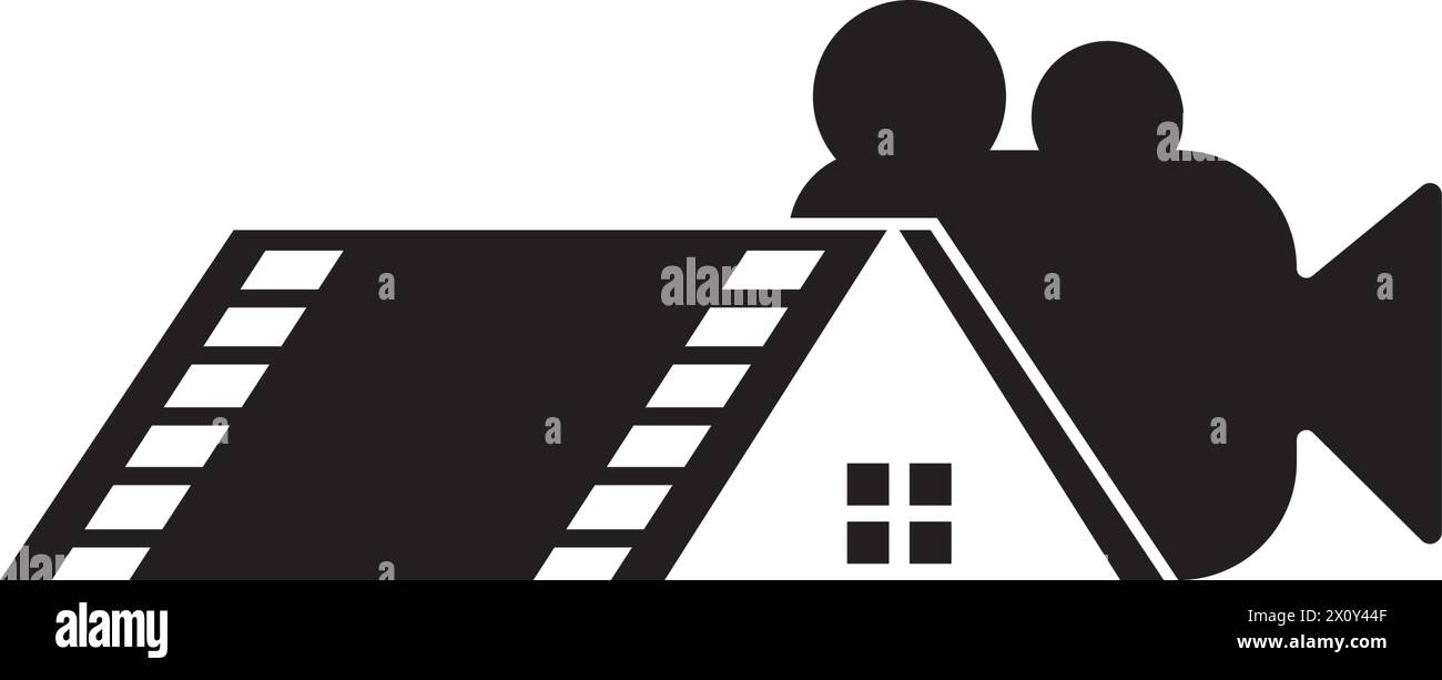 production house icon logo vector design template Stock Vector Image ...