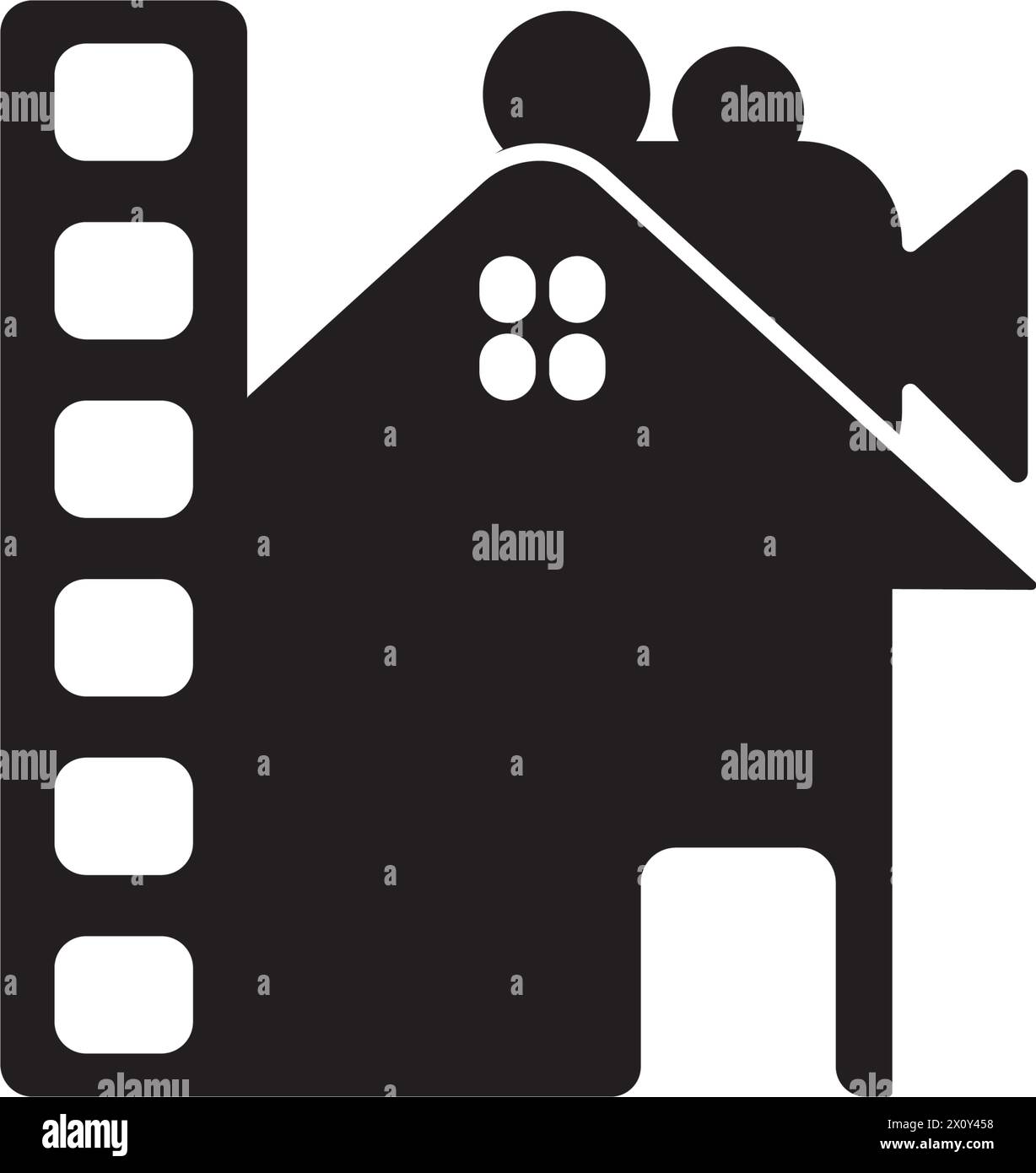 production house icon logo vector design template Stock Vector Image ...