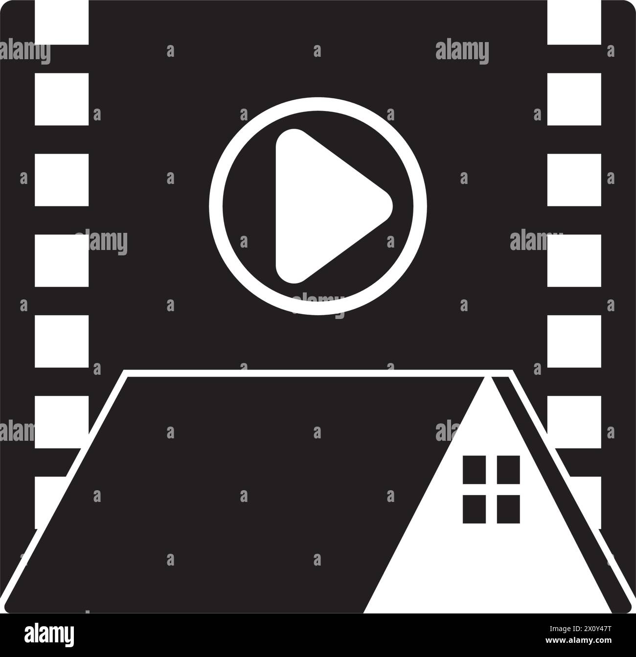 production house icon logo vector design template Stock Vector Image ...
