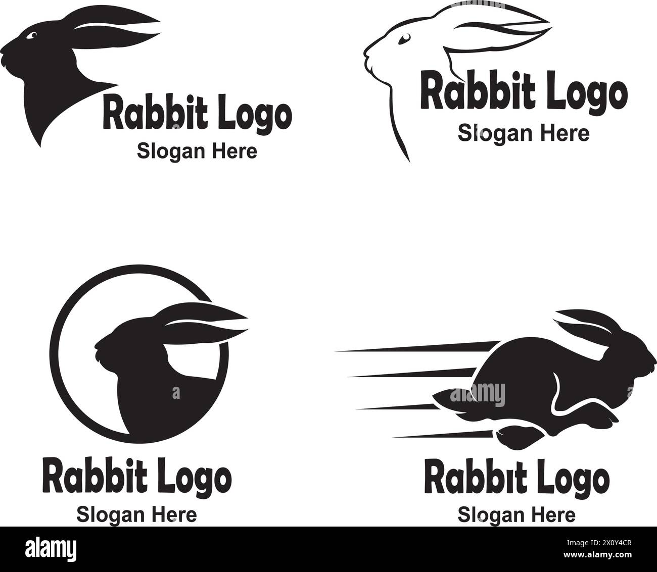 rabbit logo icon vector design template Stock Vector Image & Art - Alamy