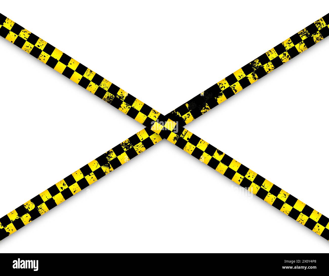 Old grunge barricade construction tape. Yellow police warning line ...
