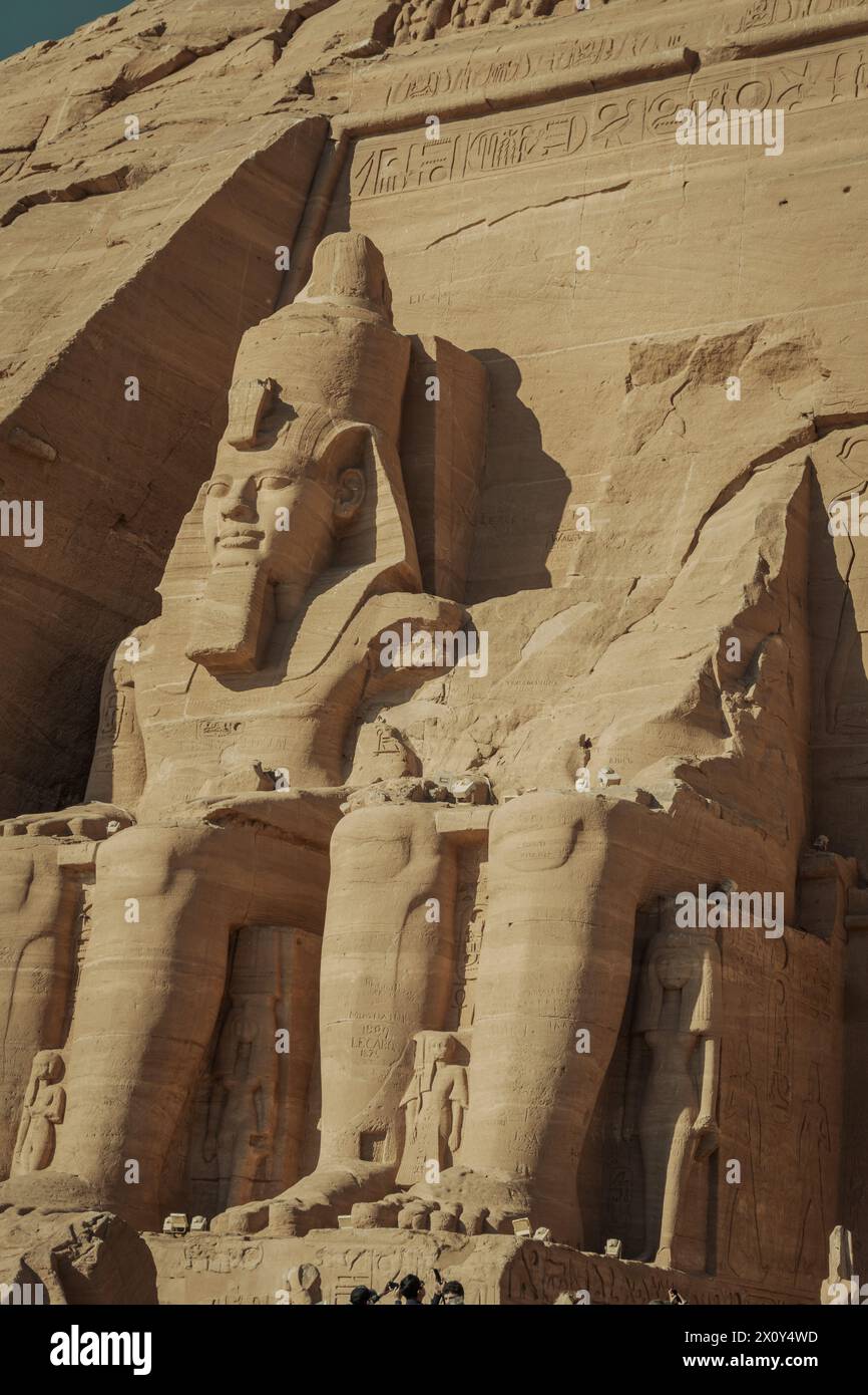 Temple of Abu Simbel in Aswan in the Egyptian part of Nubia Stock Photo ...