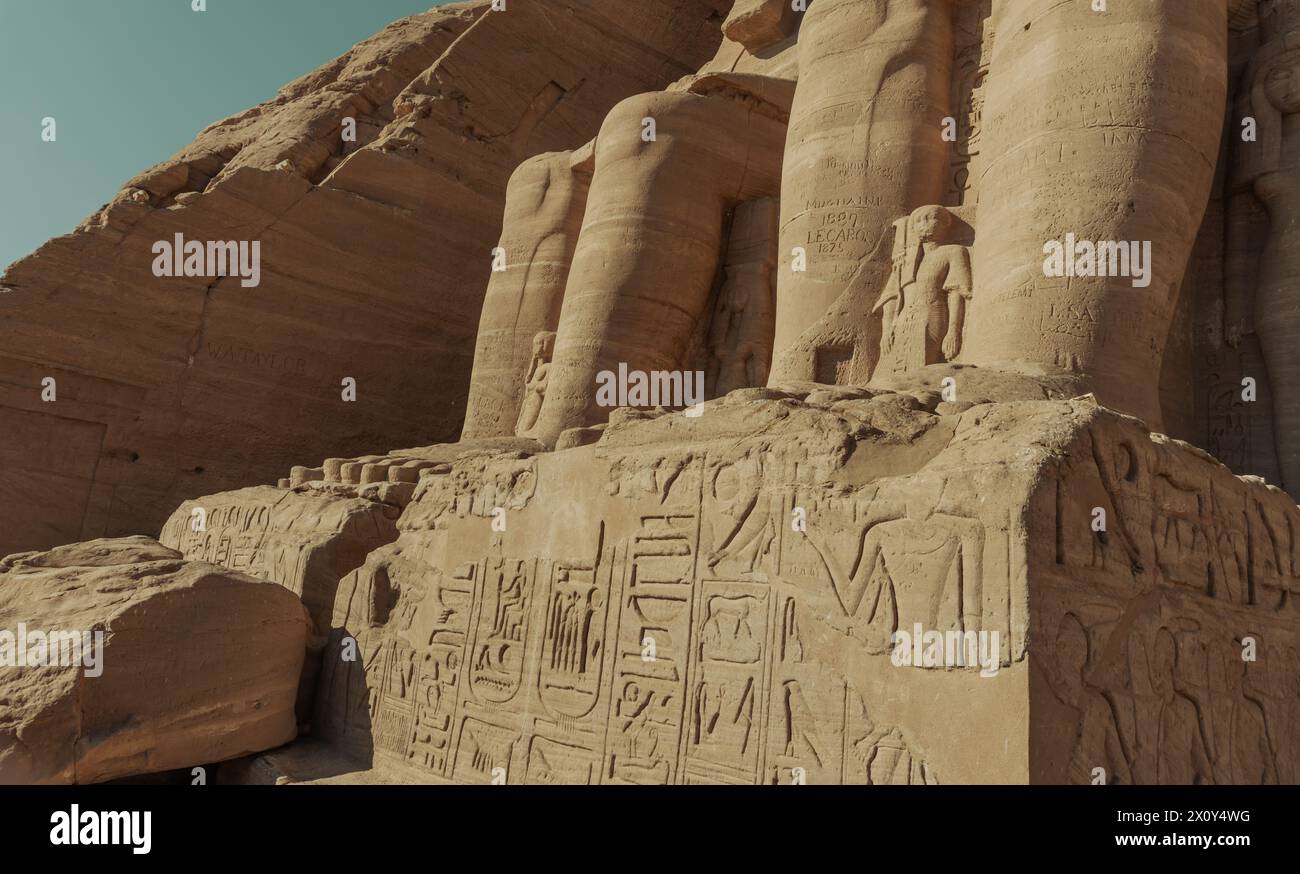 Temple of Abu Simbel in Aswan in the Egyptian part of Nubia Stock Photo ...