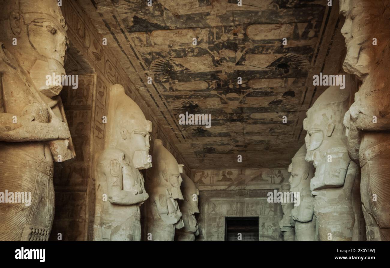 Temple of Abu Simbel in Aswan in the Egyptian part of Nubia Stock Photo ...