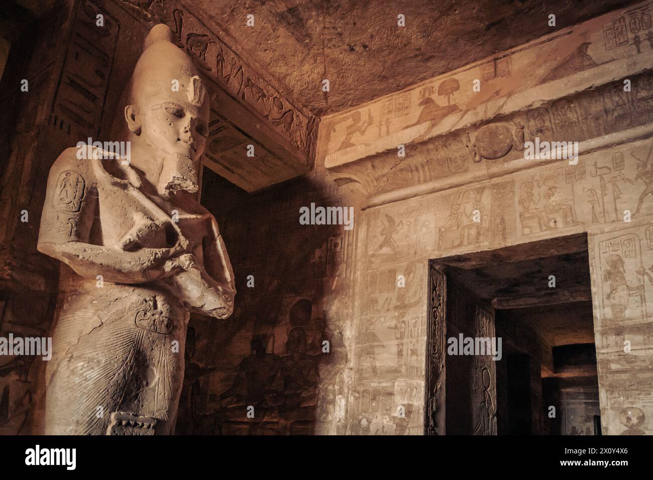 Temple of Abu Simbel in Aswan in the Egyptian part of Nubia Stock Photo ...