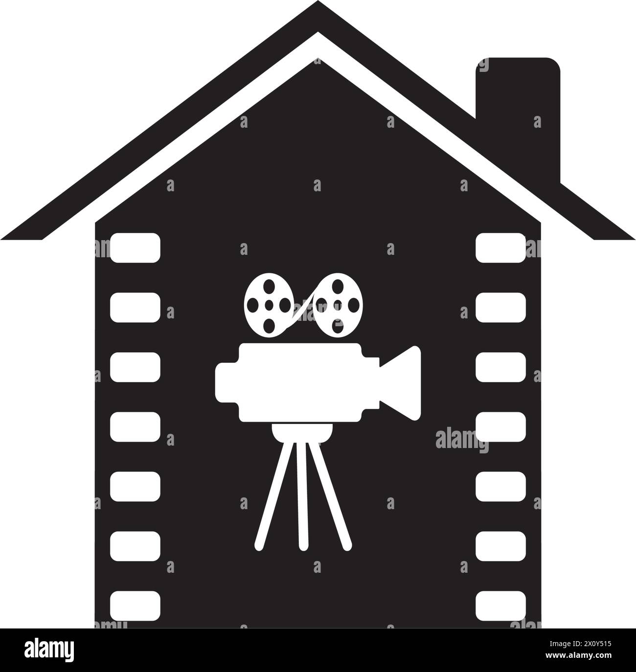 production house icon logo vector design template Stock Vector Image ...