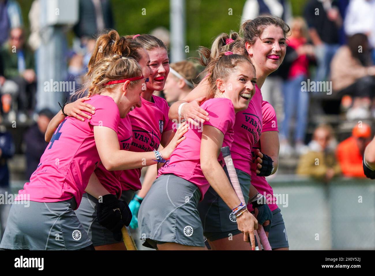 NIJMEGEN, NETHERLANDS - APRIL 14: Meike Jansen of Ring Pass Delft, Guusje Vixseboxse of Ring ...