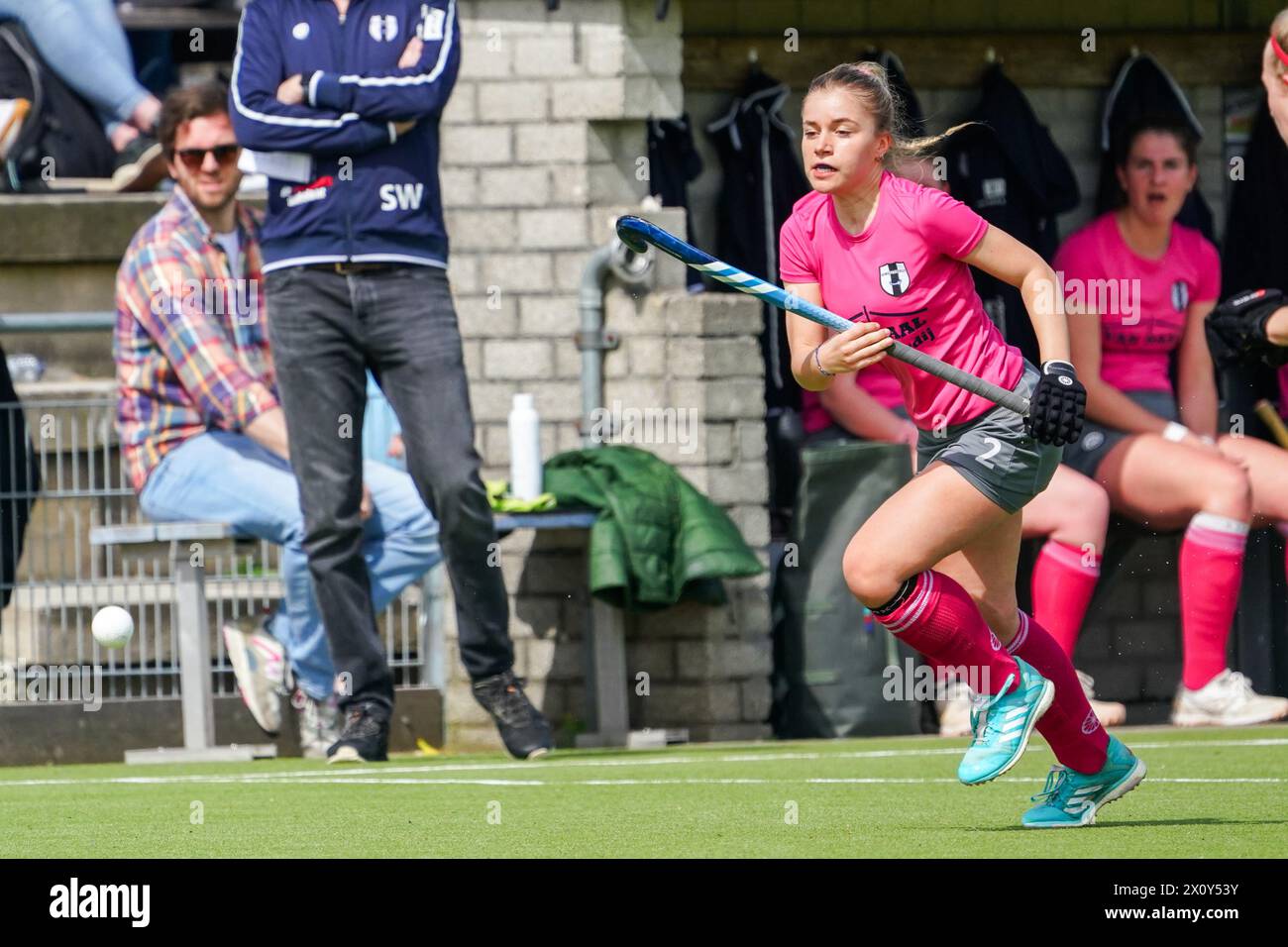 NIJMEGEN, NETHERLANDS - APRIL 14: Amy Koene of Ring Pass Delft running ...