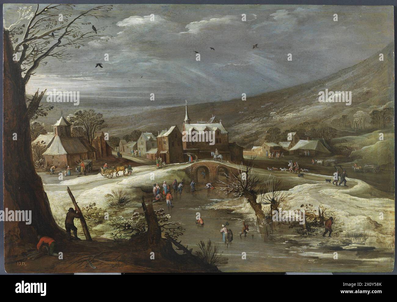 Landscape with Skater (Spanish: Paisaje con patinadores) is an oil on ...