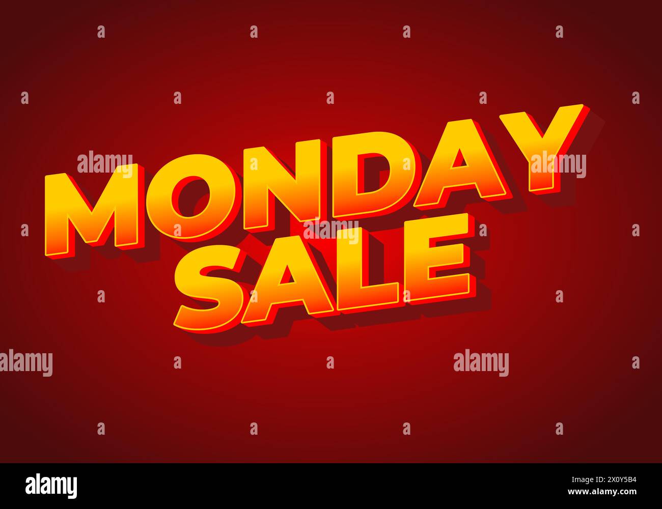 Monday sale. Text effect design in 3D style with eye catching colors ...