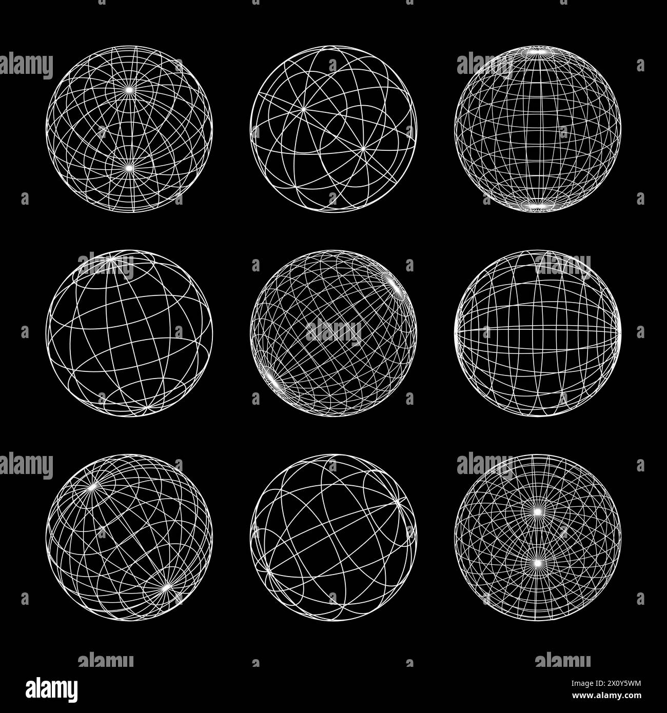 Low poly sphere 3d Black and White Stock Photos & Images - Alamy