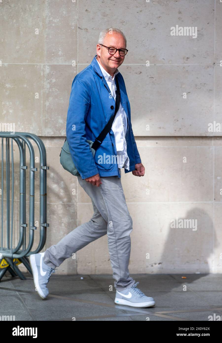 London, England, UK. 14th Apr, 2024. JOHN O'FARRELL is seen outside BBC ...