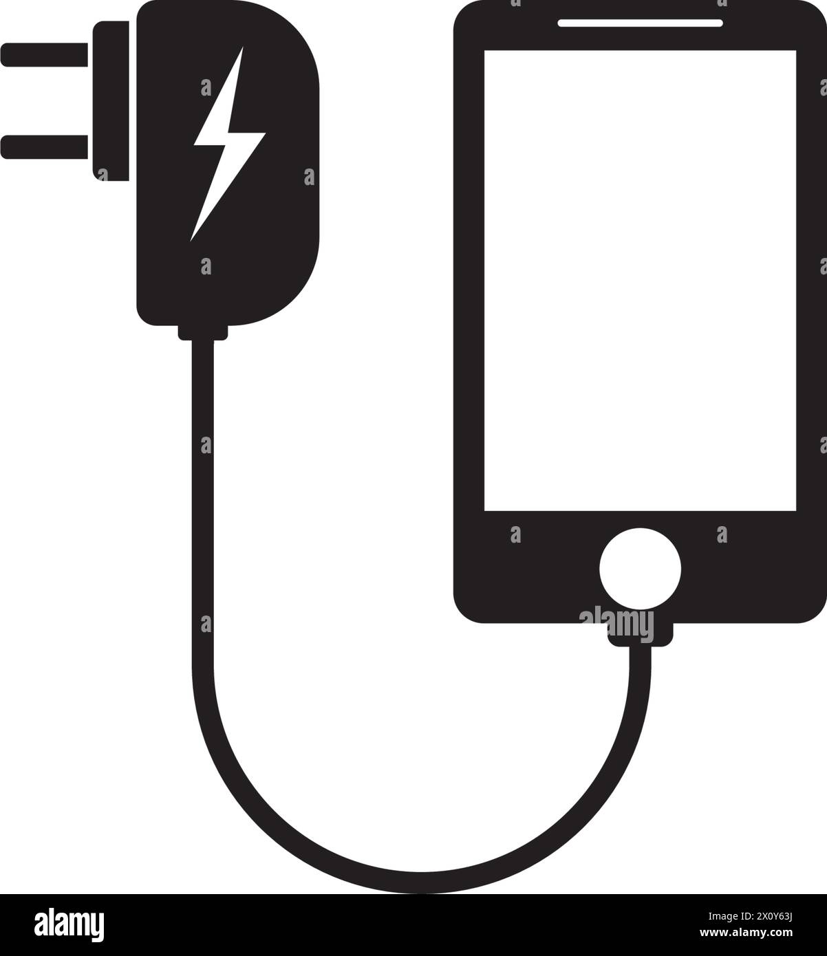 charger icon logo vector design template Stock Vector Image & Art - Alamy