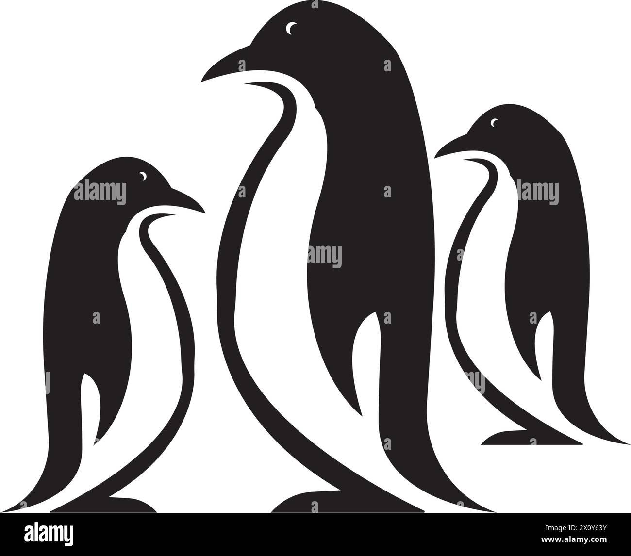 Penguin icon logo vector design template Stock Vector Image & Art - Alamy