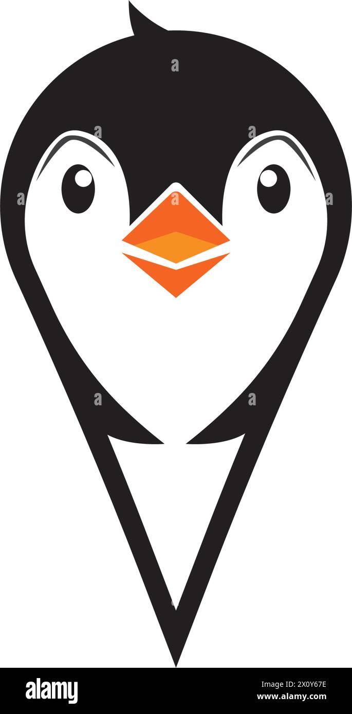 Penguin icon logo vector design template Stock Vector Image & Art - Alamy