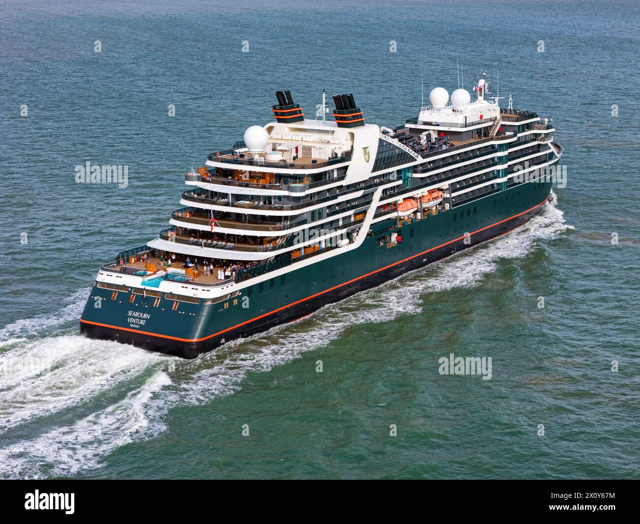 Seabourn Venture is one of a pair of ultra-luxury expedition cruise ...