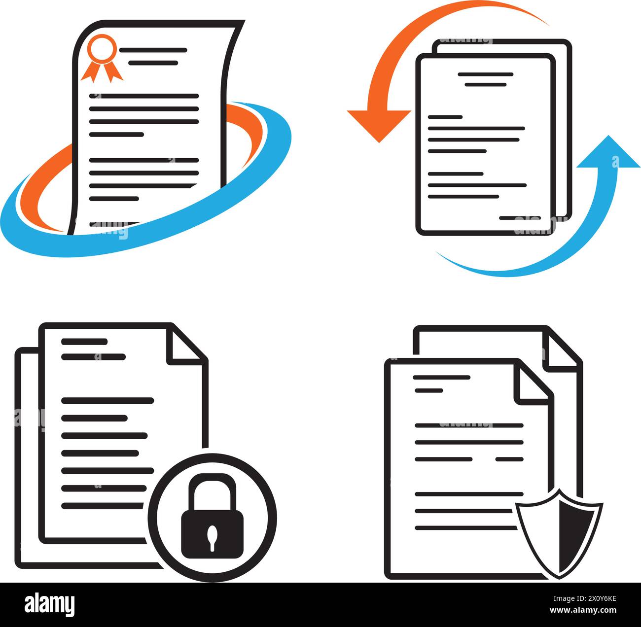 document icon logo vector design template Stock Vector Image & Art - Alamy