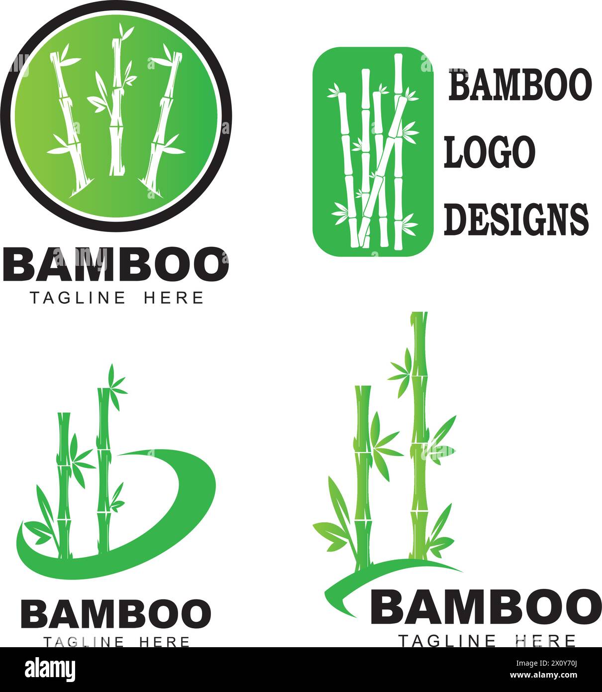 Bamboo logo vector icon illustration design Stock Vector Image & Art ...